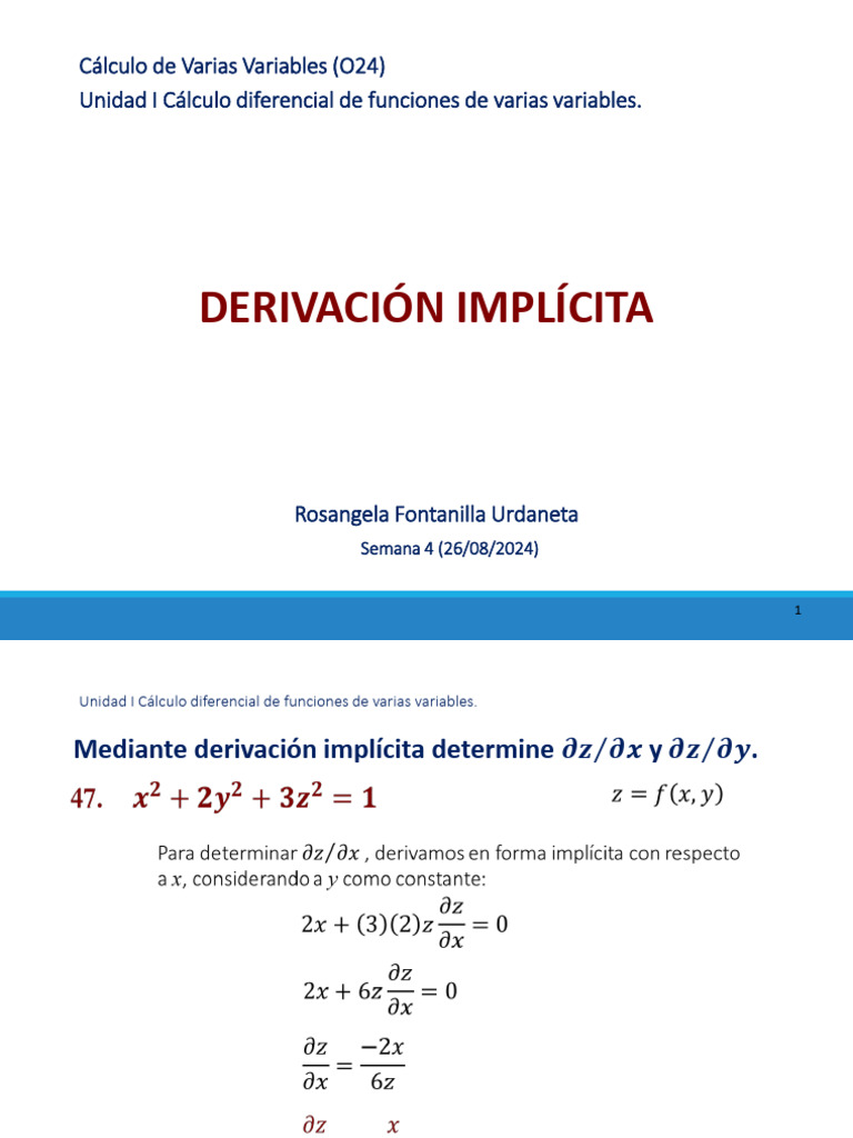 O240826 I-5 Derivación Implícita | PDF