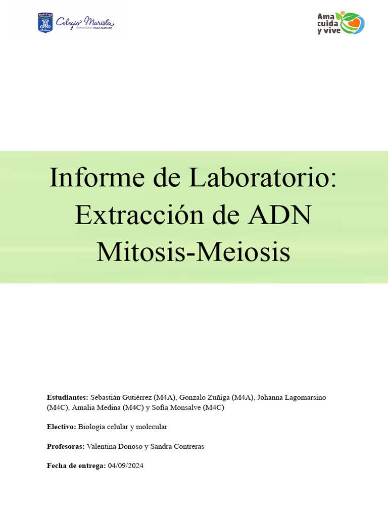Informe de Extracción de ADN | PDF