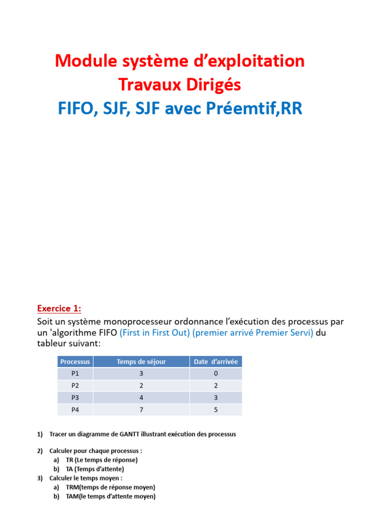 Travaux Dirigés | PDF
