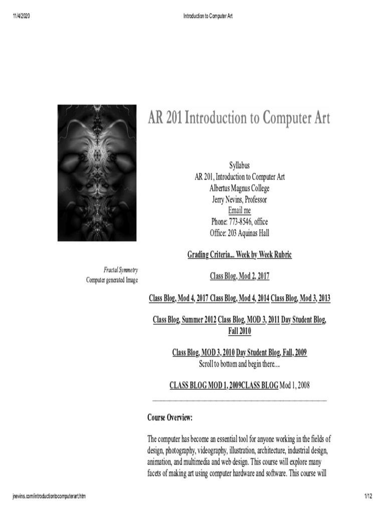 Introduction to Computer Art | PDF