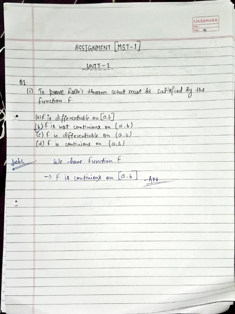 UNIT-1: Assignment MST | PDF