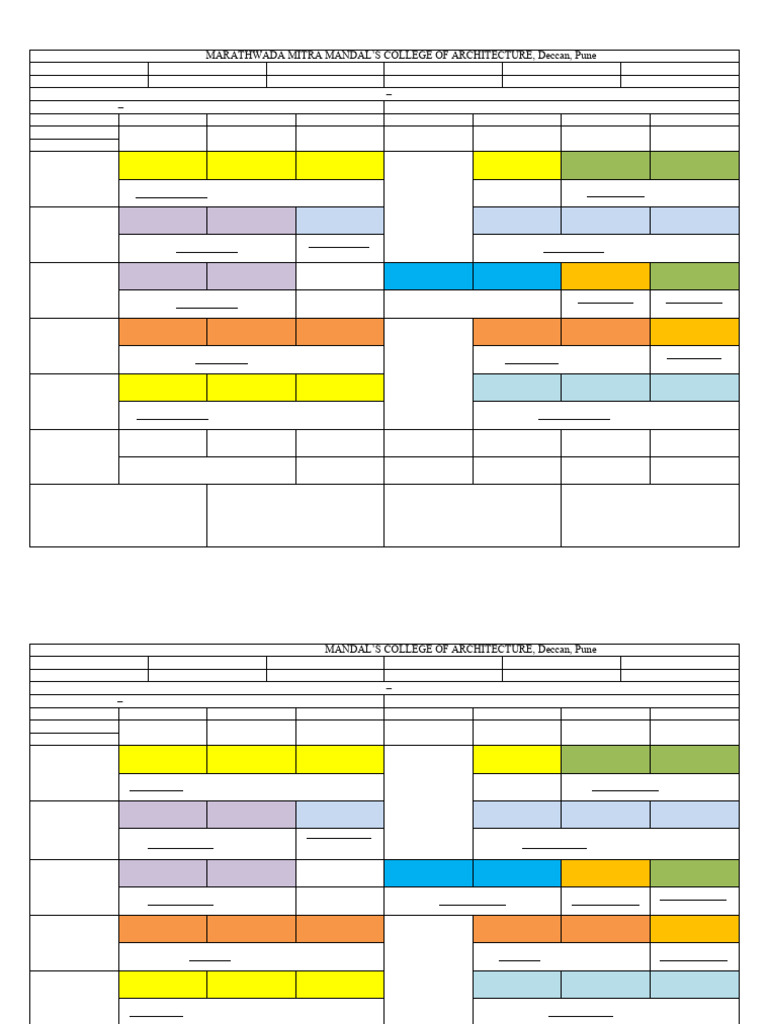 2nd Year - AY 2024 25 - Term I Tentative Time Table - 26062024 | PDF