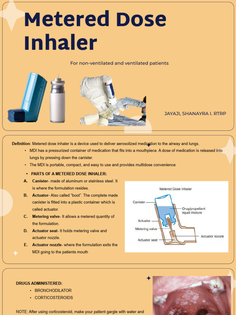 Metered Dose Inhaler.pptx | PDF