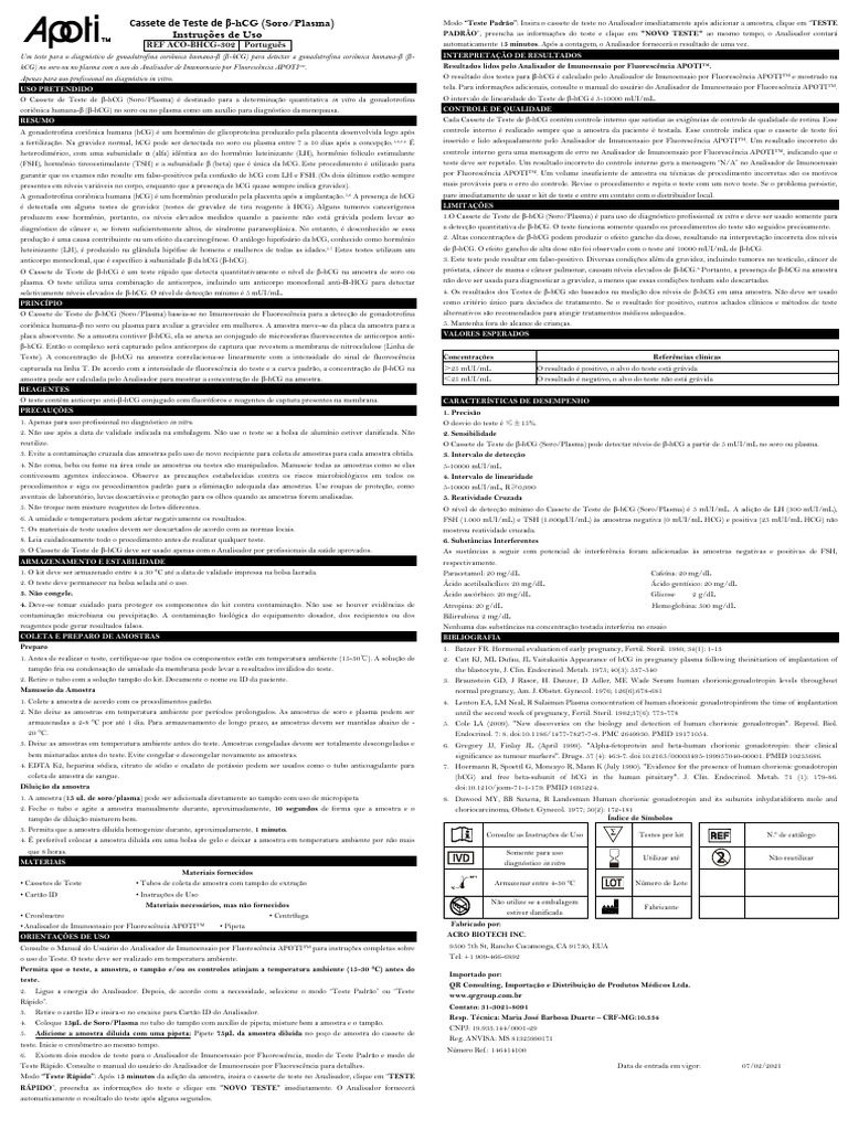 IU Beta-hCG Apoti | PDF