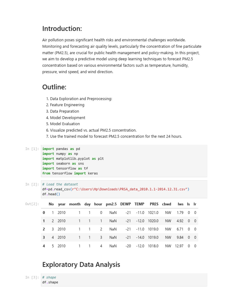 Pm2 5 Forecasting Model Pdf
