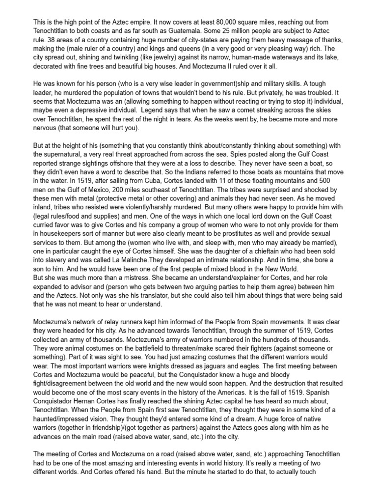 LatAmHist Notes On Conquest of Aztec | PDF | Hernán Cortés | Travel