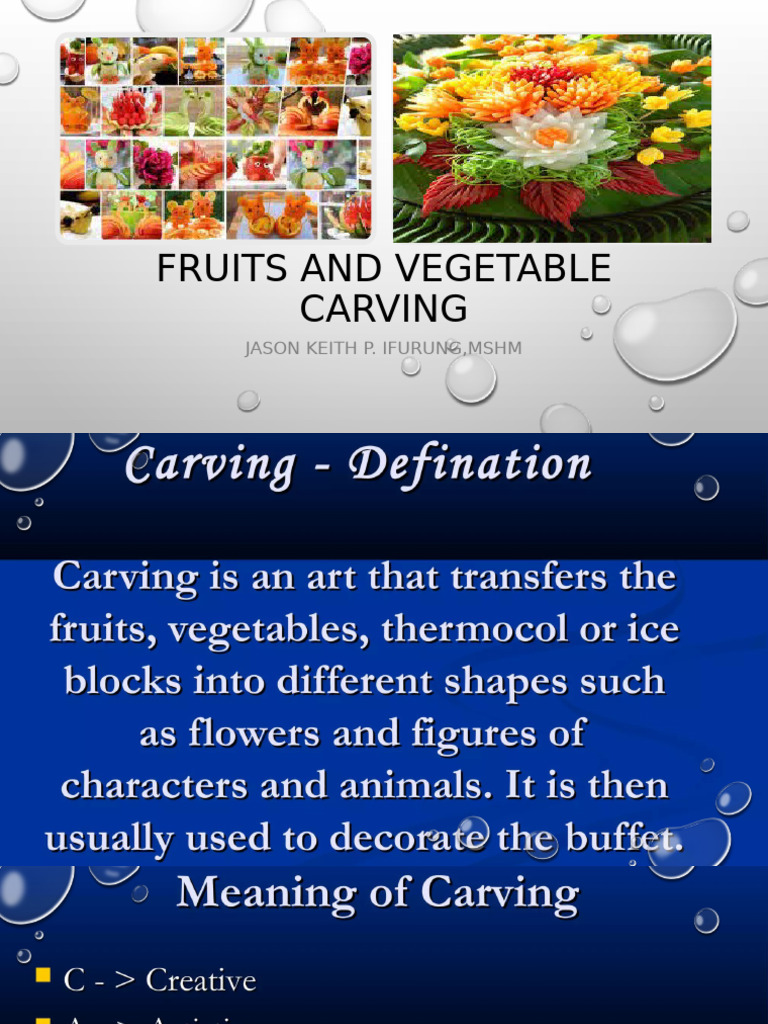 Vegetable and Fruit Carving | PDF