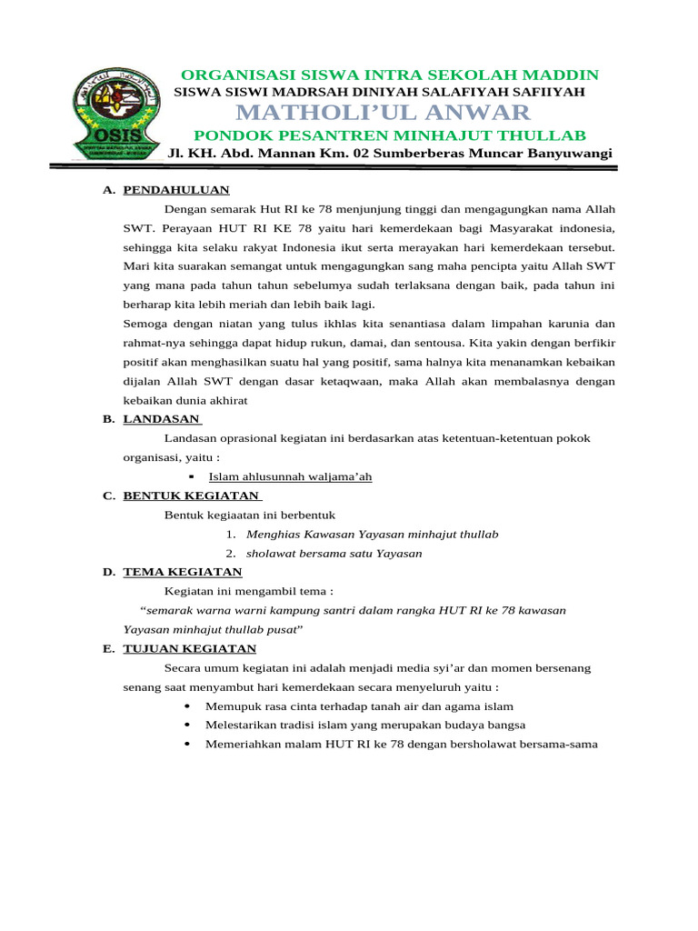 Proposal Kegiatan Prakarya | PDF