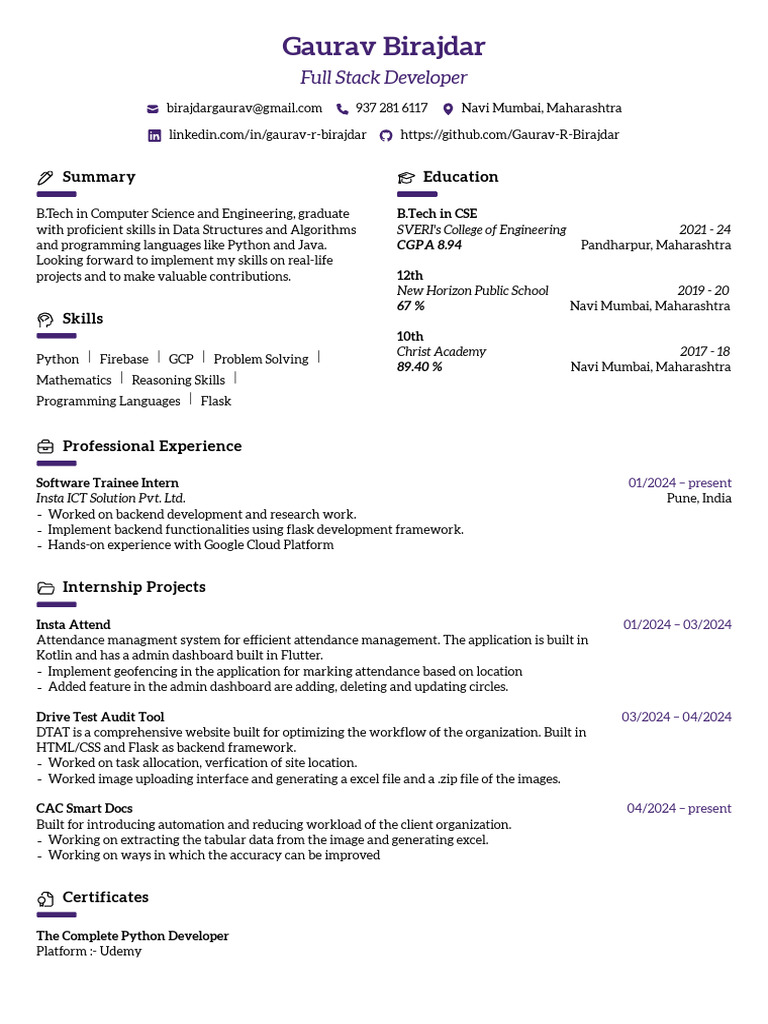 Gaurav Birajdar | PDF