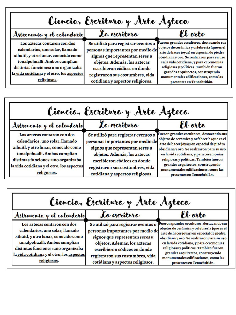 Ficha Cuaderno Azteca 2 | PDF