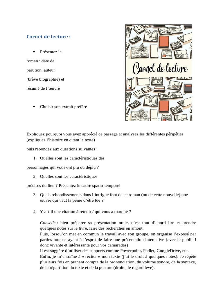 Carnet de Lecture To Read | PDF