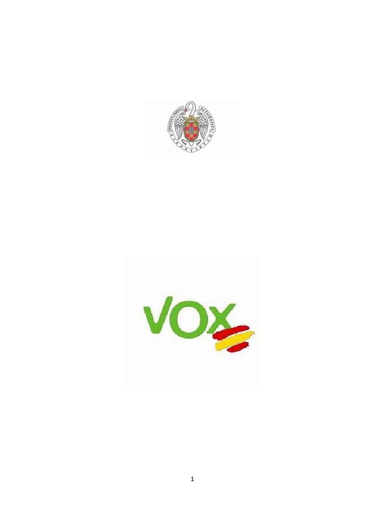Vox Como Nuevo Partido Político | PDF