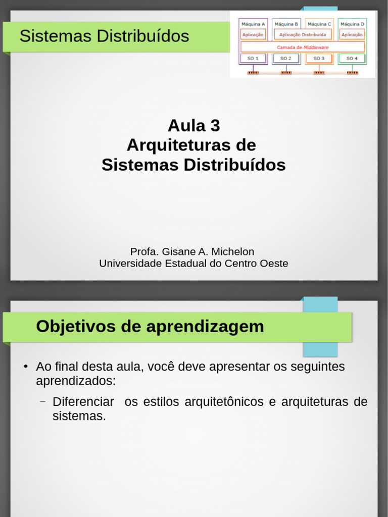 Aula3 ArquiteturasSDs | PDF