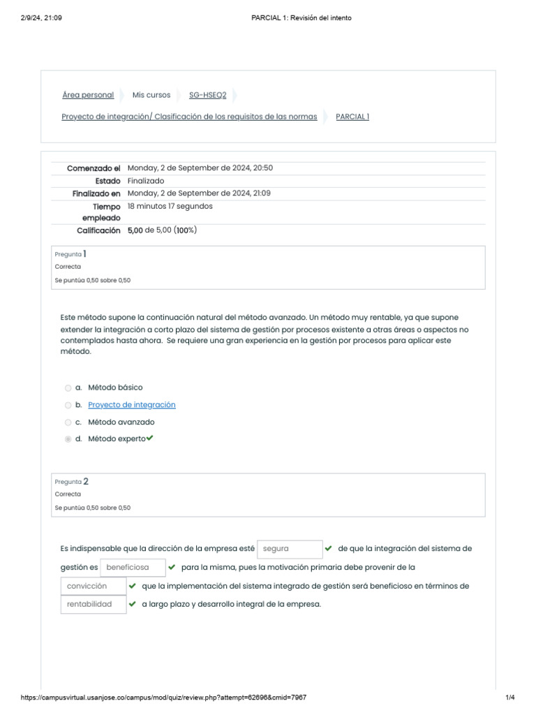 PARCIAL 1 - Hseq | PDF