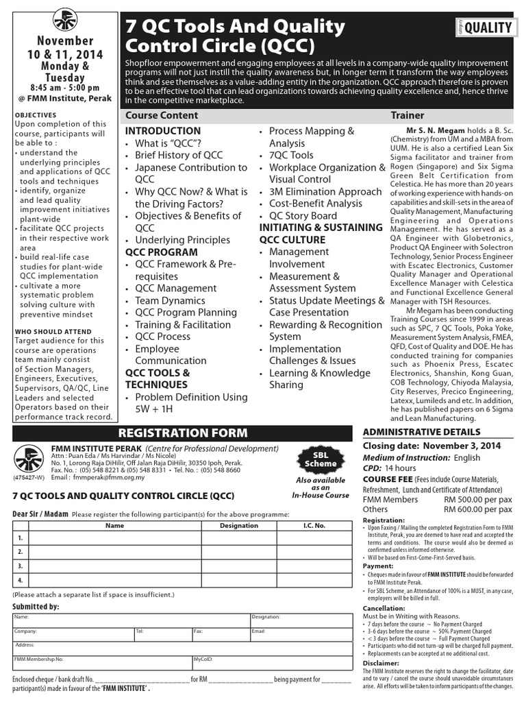 7 QC Tools and Quality Control Circle (QCC) | PDF