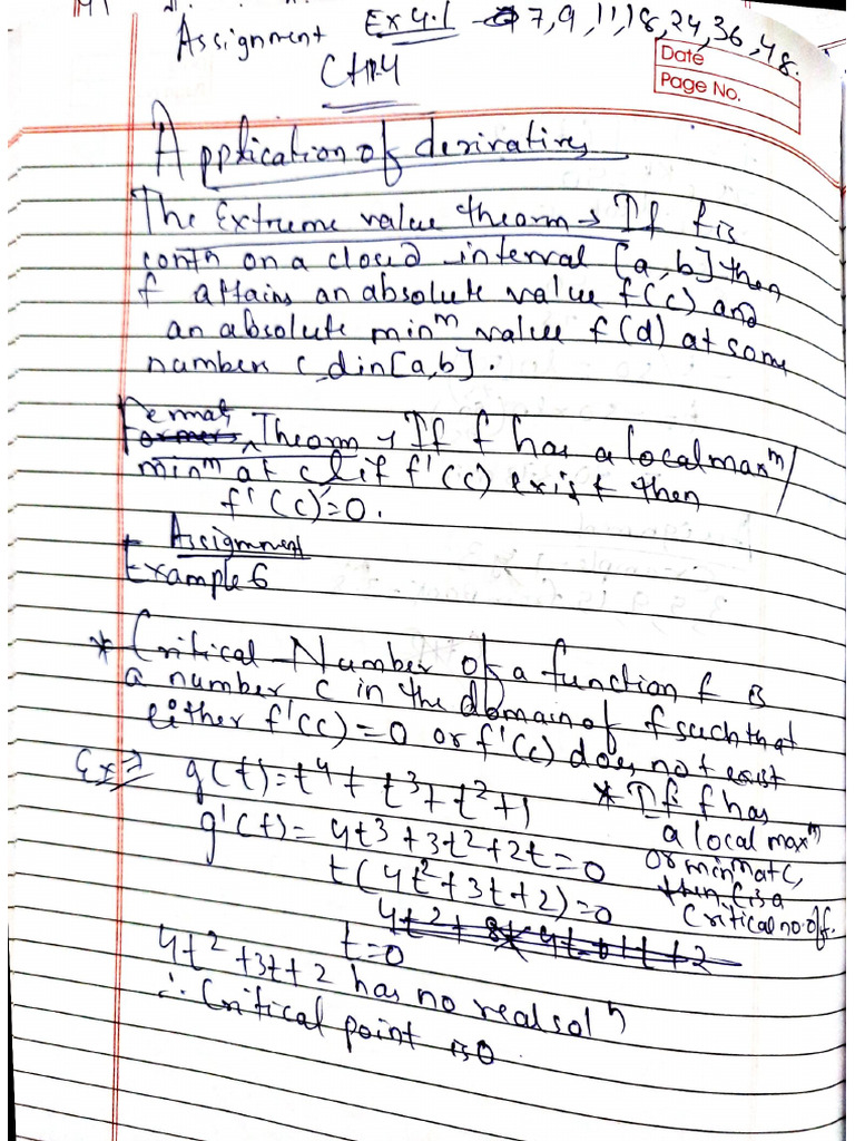 Calculus Chapter 4 | PDF