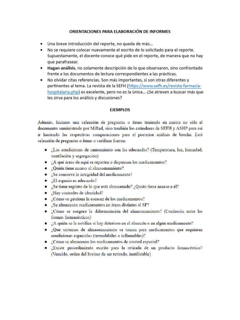 Ejemplos de Informes | PDF