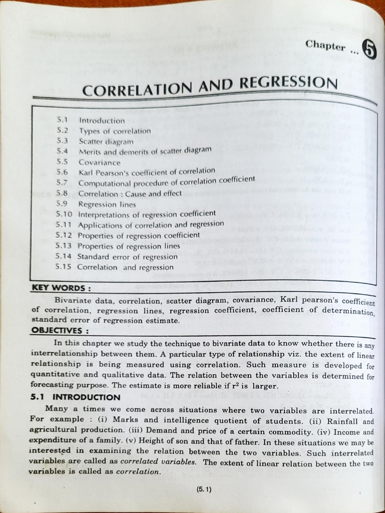 Correlation and Regression Theory PDF | PDF
