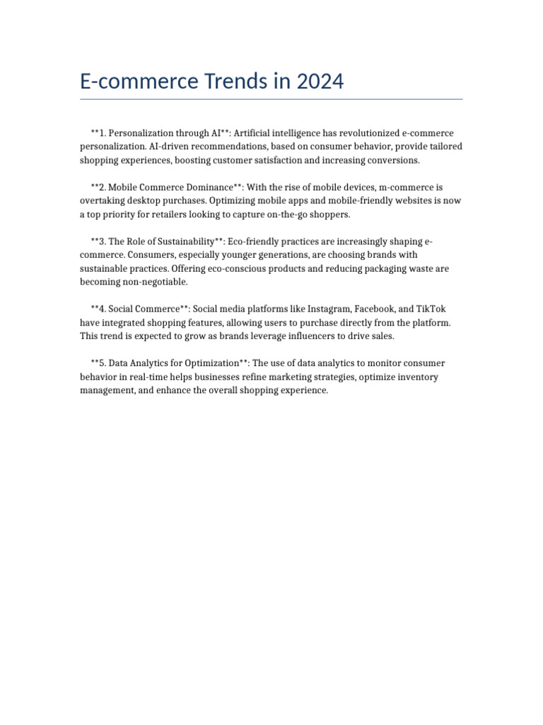 E-commerce_Trends_in_2024 | PDF