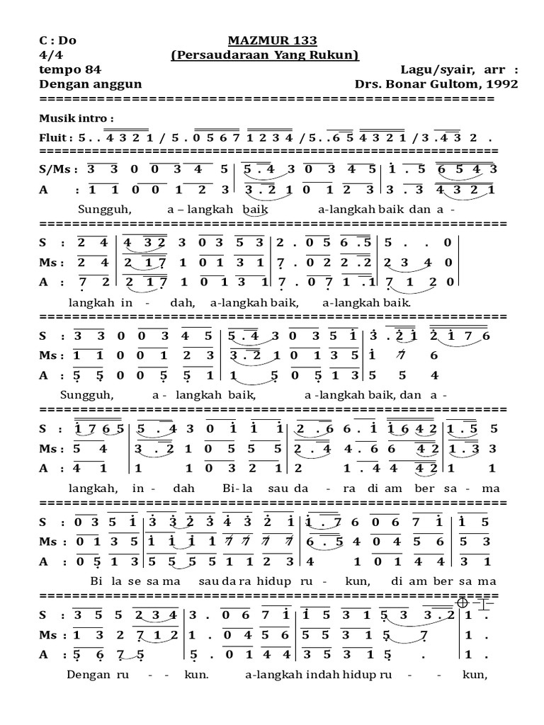 Mazmur 133 Fix 1 | PDF