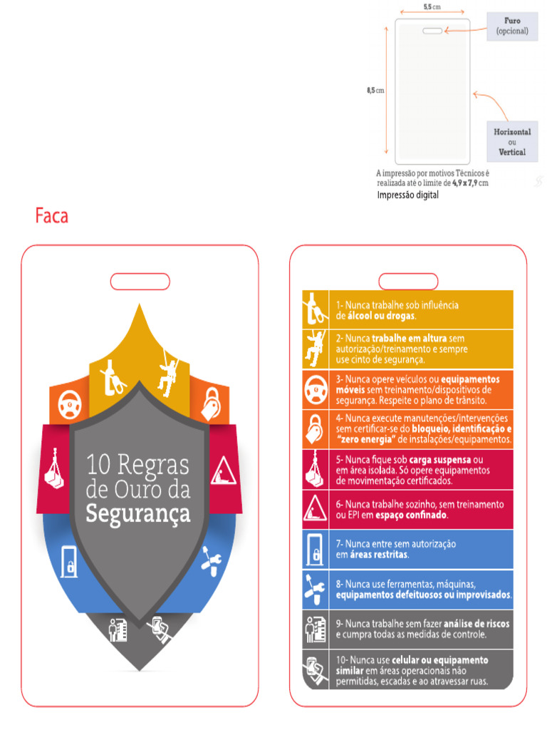 Modelo - Cracha - Regras de Ouro | PDF