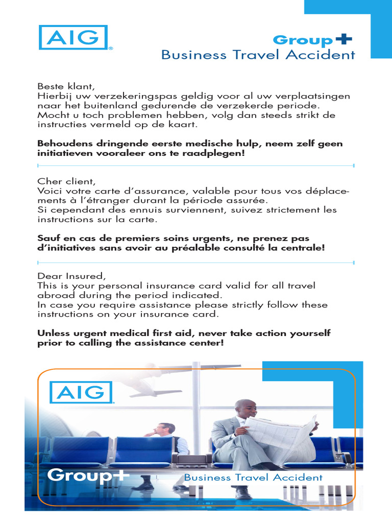 AIG Emergency Assistance Card | PDF | Business