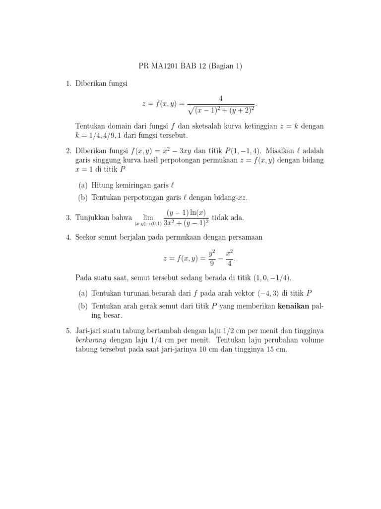 PR Bab 12 Ma1201 2023 2024 | PDF