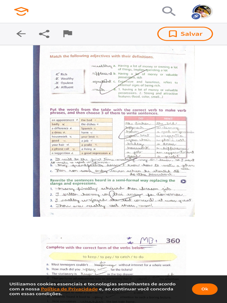 Wizard Homework Respostas W12 Lesson 348, 356, Review 9, 358, 360 ...