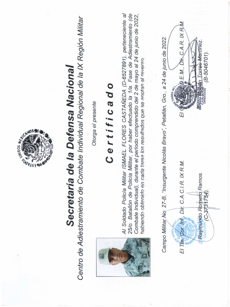 Certificado Cacir | PDF