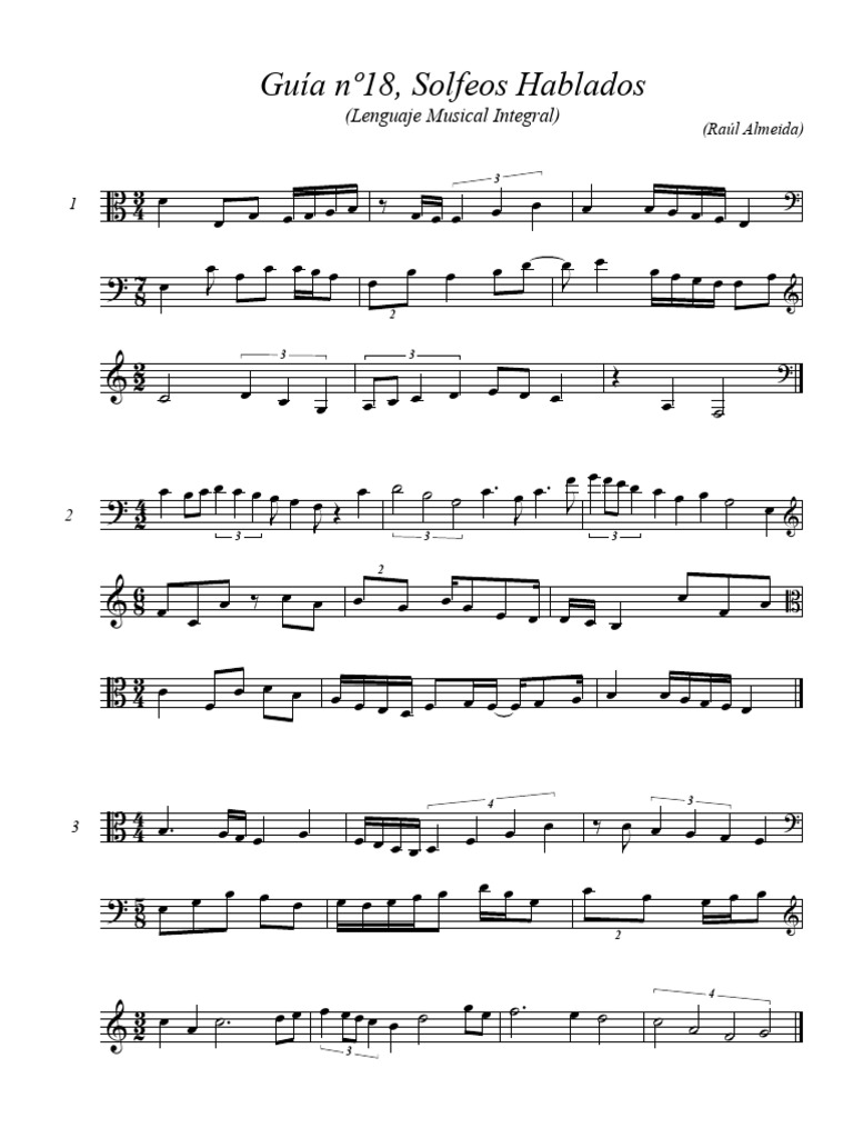 GuíA 18 (Solfeos Hablados) | PDF
