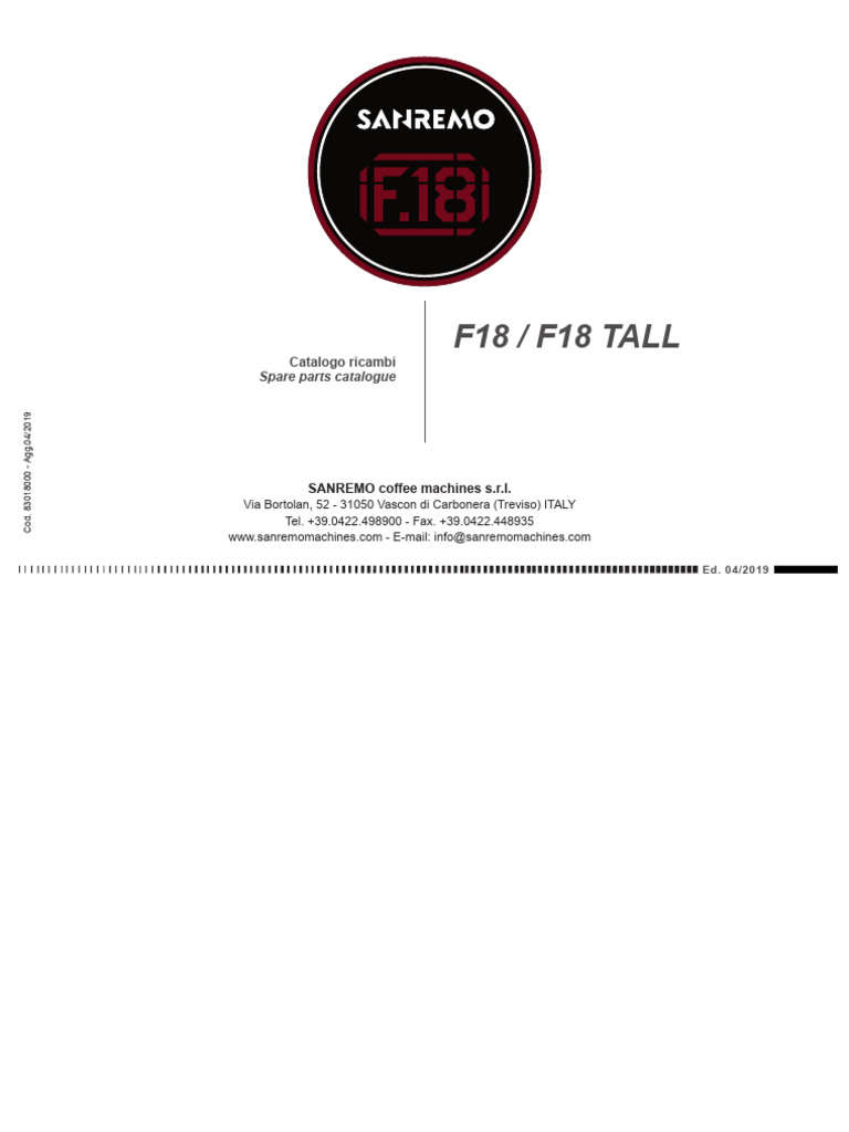 كاتلوج سانريمو f18 | PDF