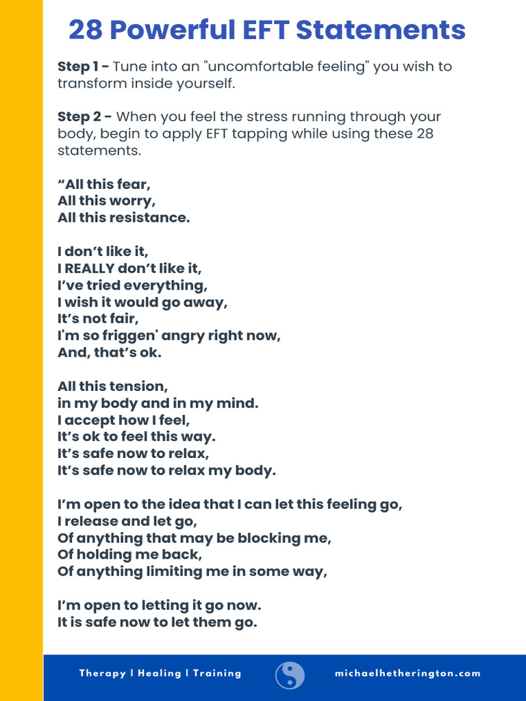 28 EFT Phrases Document | PDF