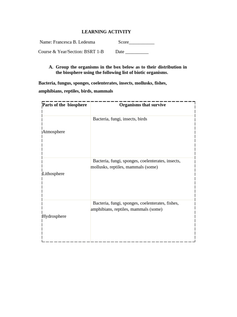 LEARNING ACTIVITY (PEE) | PDF