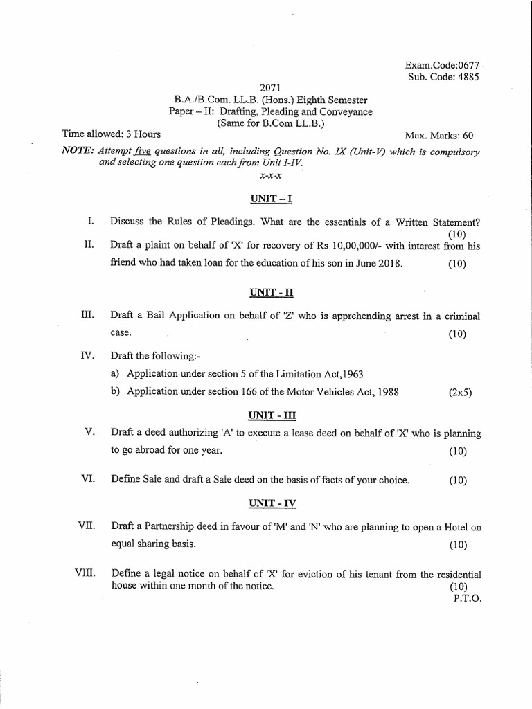 Drafting, Pleading and Conveyance | PDF