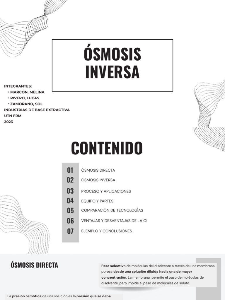 Ósmosis Inversa | PDF