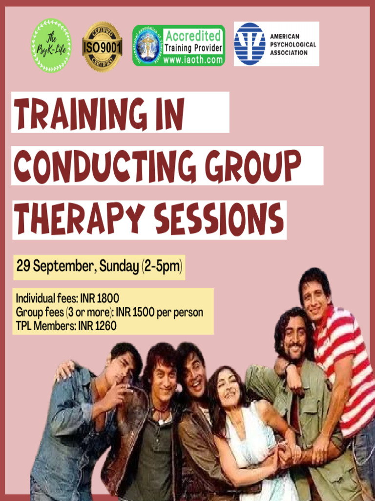 Group Therapy Training Offer | PDF | Psychotherapy | Career & Growth