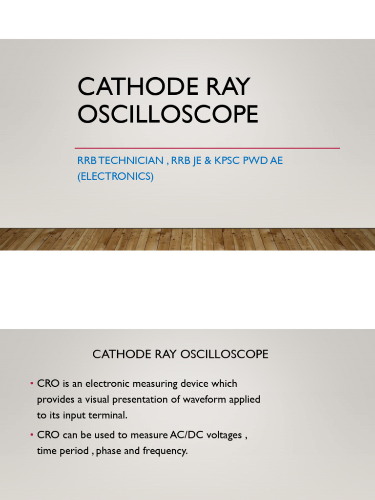Cathode Ray Oscilloscope | PDF