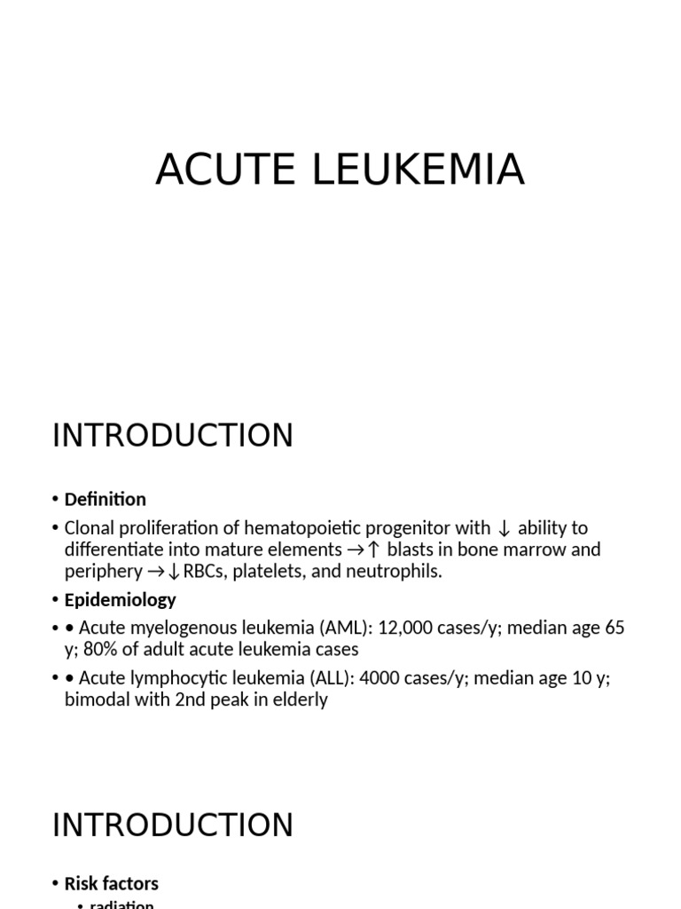 Acute Leukemia | PDF