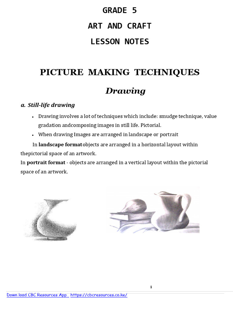 Grade 5 Art and Craft Notes | PDF