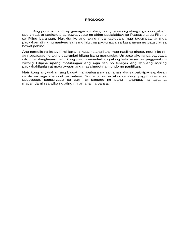 Prologo Epilogo | PDF