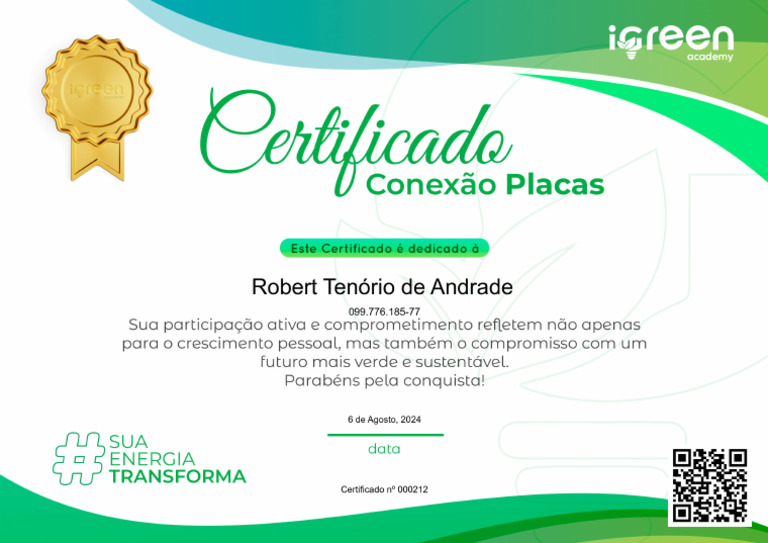 Certificado Conexão Placas | PDF