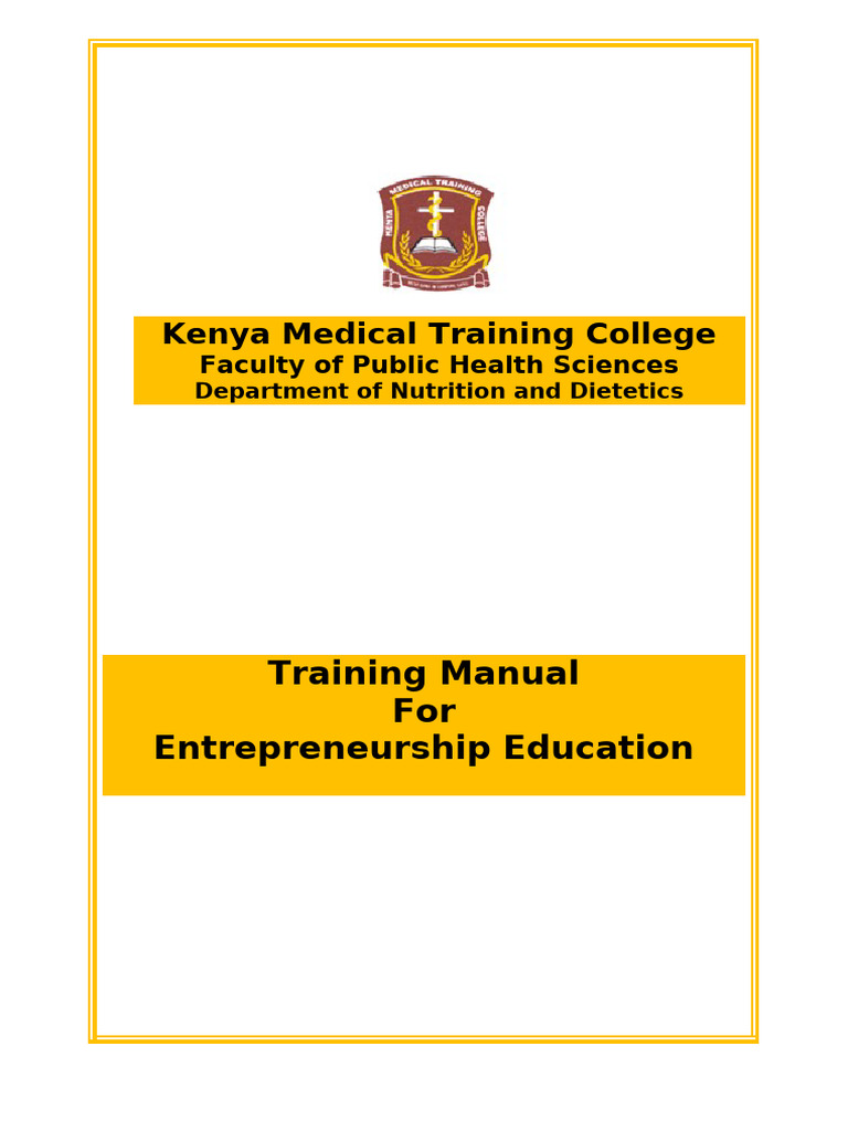 Dip - Entrepreneurship Education - Embu Zero Draft | PDF | Entrepreneurship | Motivation
