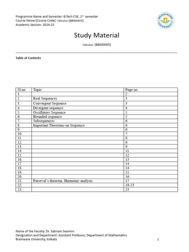 2093_Module 2 Sequence and series | PDF