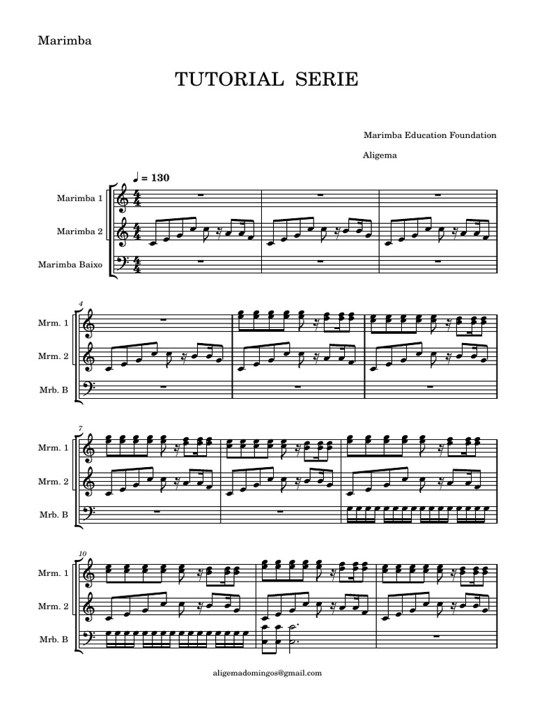 TUTORIAL MARIMBA-Partitura_e_Partes | PDF