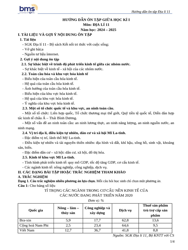 GKI - K11 - ĐC - ĐỊA LÍ.in final | PDF