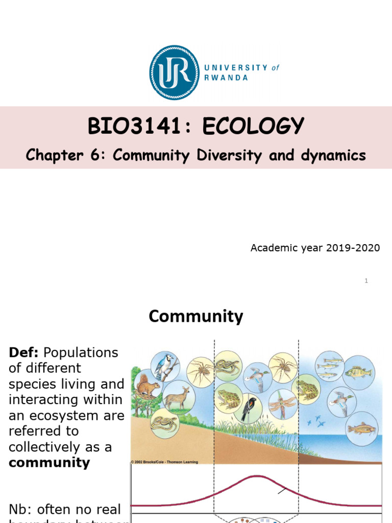 BIO3101 - Lect 6 - Communities | PDF