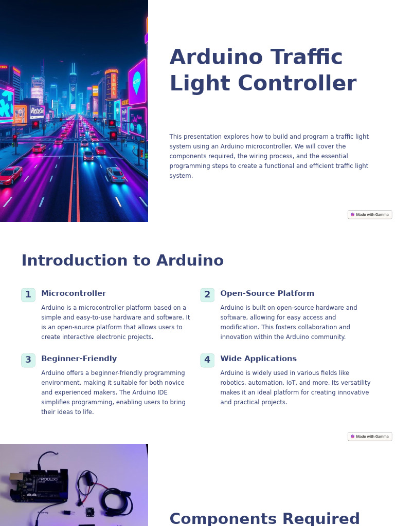 Arduino Traffic Light Controller | PDF