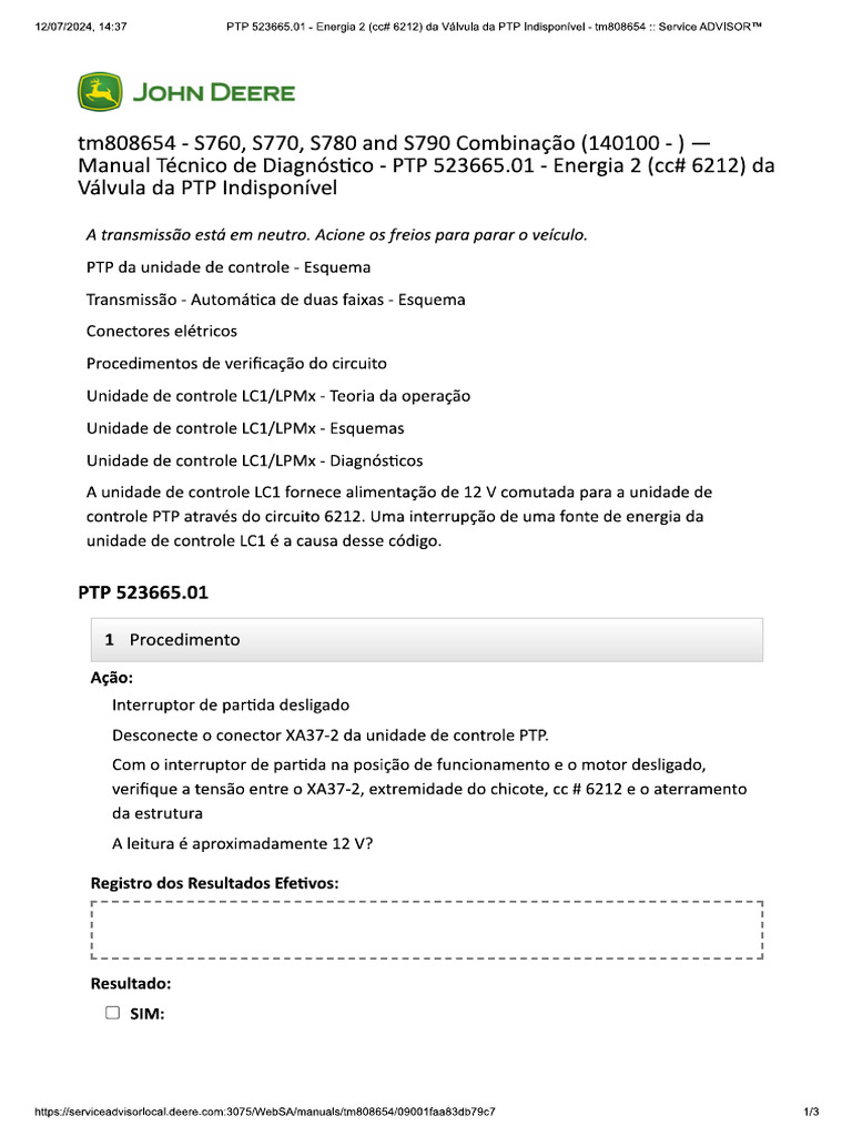 S760, S770, S780 and S790 Combinação (140100 - ) - Manual Técnico de ...