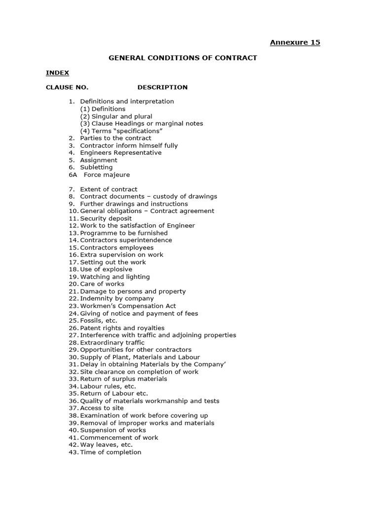 General Conditions | PDF