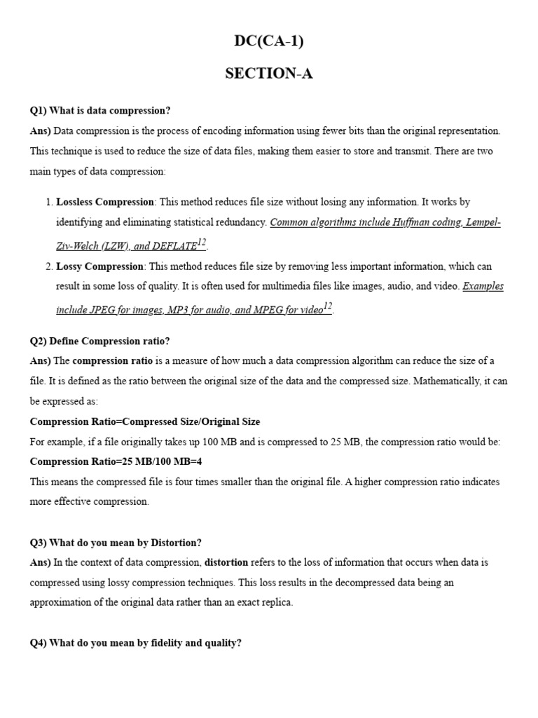 DC (Ca 1) | PDF | Data Compression | Computers